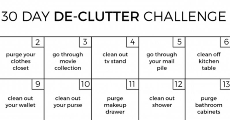 Challenge: How to De-Clutter Your Home in 30 Days