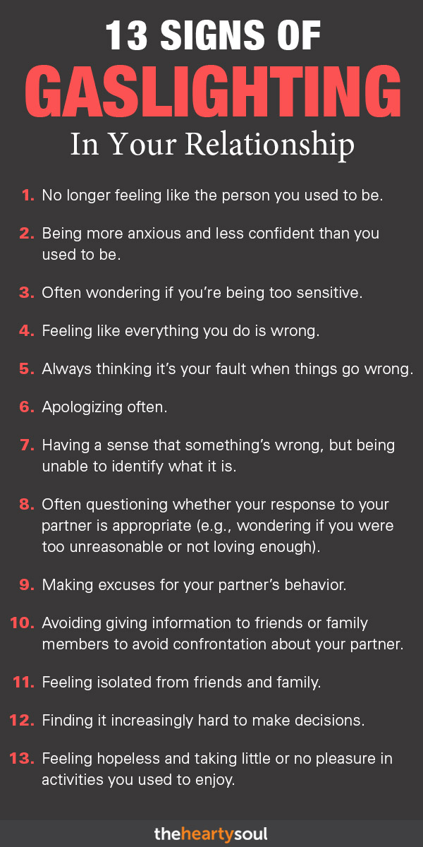 13 Signs Of Gaslighting In Your Relationship, Beware! : The Hearty Soul