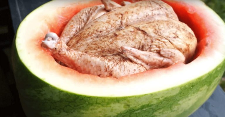 Chicken And Watermelon Cooked Together Is A Knock-Out BBQ Dish