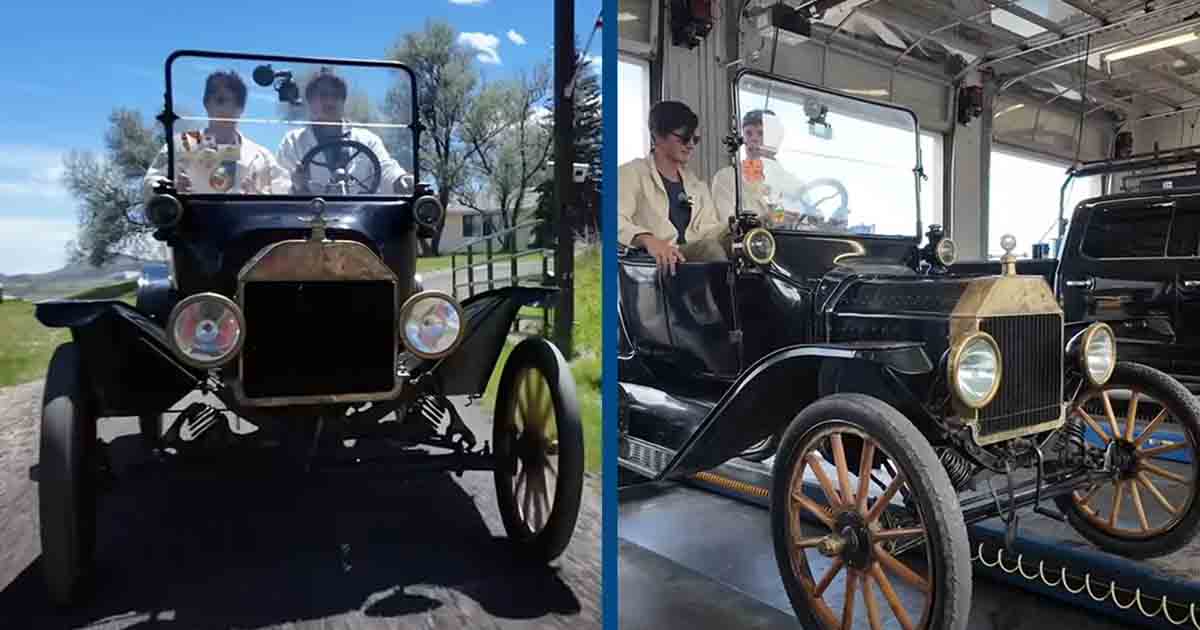 Man HIlariously Takes 109-Year-Old Ford Model-T to Dealer for a Service ...