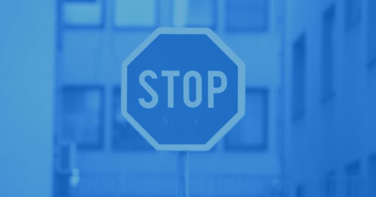 What Does a Blue Stop Sign Mean?
