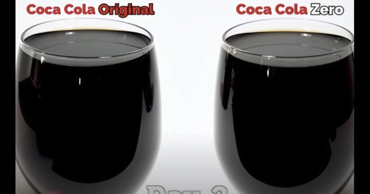 Time Lapse Shows What Happens to a Glass of Coke and Coke Zero After ...