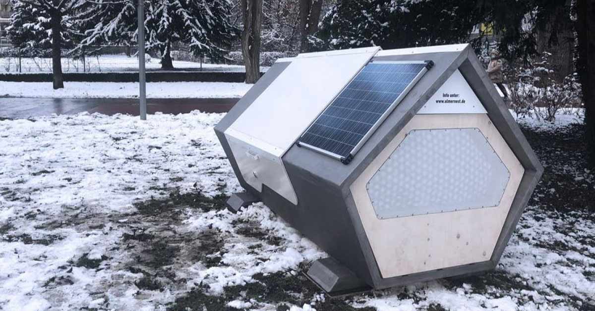 German City Installs Pods For Homeless People To Sleep In